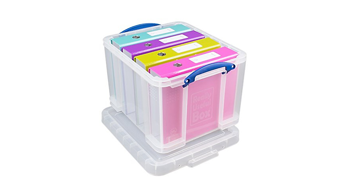 Really Useful Storage Box 35 Litre - Durable Clear Organizer