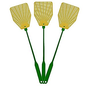 OFXDD Fly Swatter, Long Fly Swatter Pack, Fly Swatter Heavy Duty, Triangular, Random Color (3 Pack)