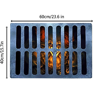 Halloween 3D Illusion Clown Doormat, (15.7 "x 23.6") Drain Doormat, Indoor and Outdoor Horror Movie Halloween Area Carpet Decoration (Blue-Black)