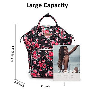 JUSTSWAG Aeiniweraabbcc TANGDIAABBCC Large Diaper Bag Backpack, Totech Multifunction Travel Backpack with Stroller Straps for Mom/Dad with USB Charging Port