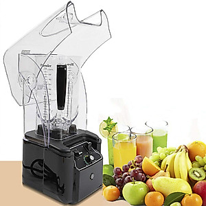 CNCEST Commercial Blender Juicer Mixer Smooth Ice Cream Maker Mixer Soy Milk Maker Mixer 2.2L 2200W Soundproof Blender Food Processor