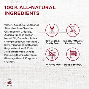 MKS eco Hydrate Conditioner, Original Scent - 10 fl oz - Nourish & Moisturize Hair, Protect Against Breakage - Moroccan Argan Oil, Hemp Seed Oil - Vegan, Cruelty Free