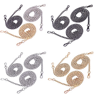 Swpeet 12Pcs Luxury Fashion 47 Inche Replacement Flat Chain Strap