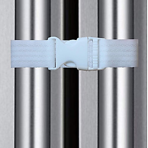 Vukgahao French Door Fridge Lock Multi-Functional Magic Buckle Baby Cabinet Lock forRV Cable Tie Best Gifts for Child Safety Products (White, 14)