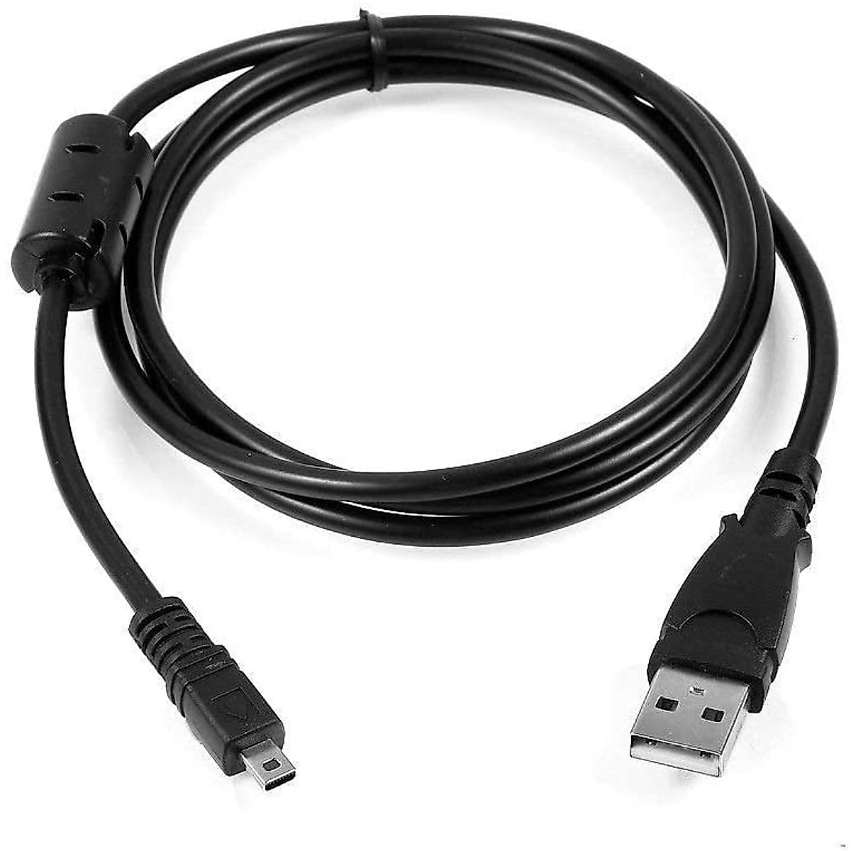 Adhiper Replacement USB Cable Camera Transfer Data Sync Charging Cord 8Pin Compatible with Sony Cybershot DSCH200 DSCH300 DSCW370 DSCW800 DSC-H200 DSC-H300 DSC-W370 DSC-W800 DSC-W830 (1m/Black)