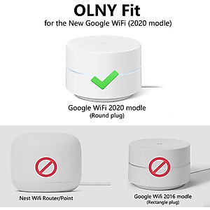 Google WiFi Wall Mount 3 Pack, WiFi Accessories for Google WiFi 1st Generation System and Google WiFi Router Without Messy Wires or Screws (White(3 Pack))