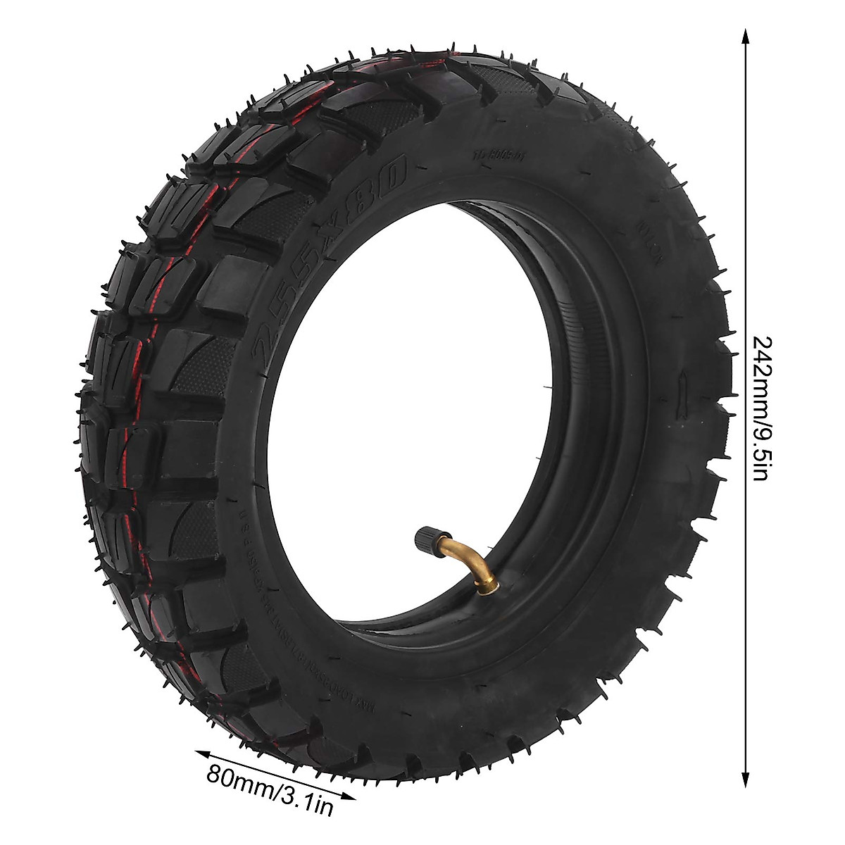 Yosoo Tire and Inner Tube, Sturdy 10in Inflatable Tyre for Electric Scooter for Scooter