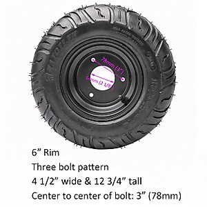 YC Yier 34" Go Kart Rear Axle Kit & 48V 1000W Electric Brushless Motor Controller Differential & 13x5.00-6" Wheels Tires + Front Steering Shaft for ATV Quad Buggy 4 Wheelers Dolly Cart Trike Tricycle