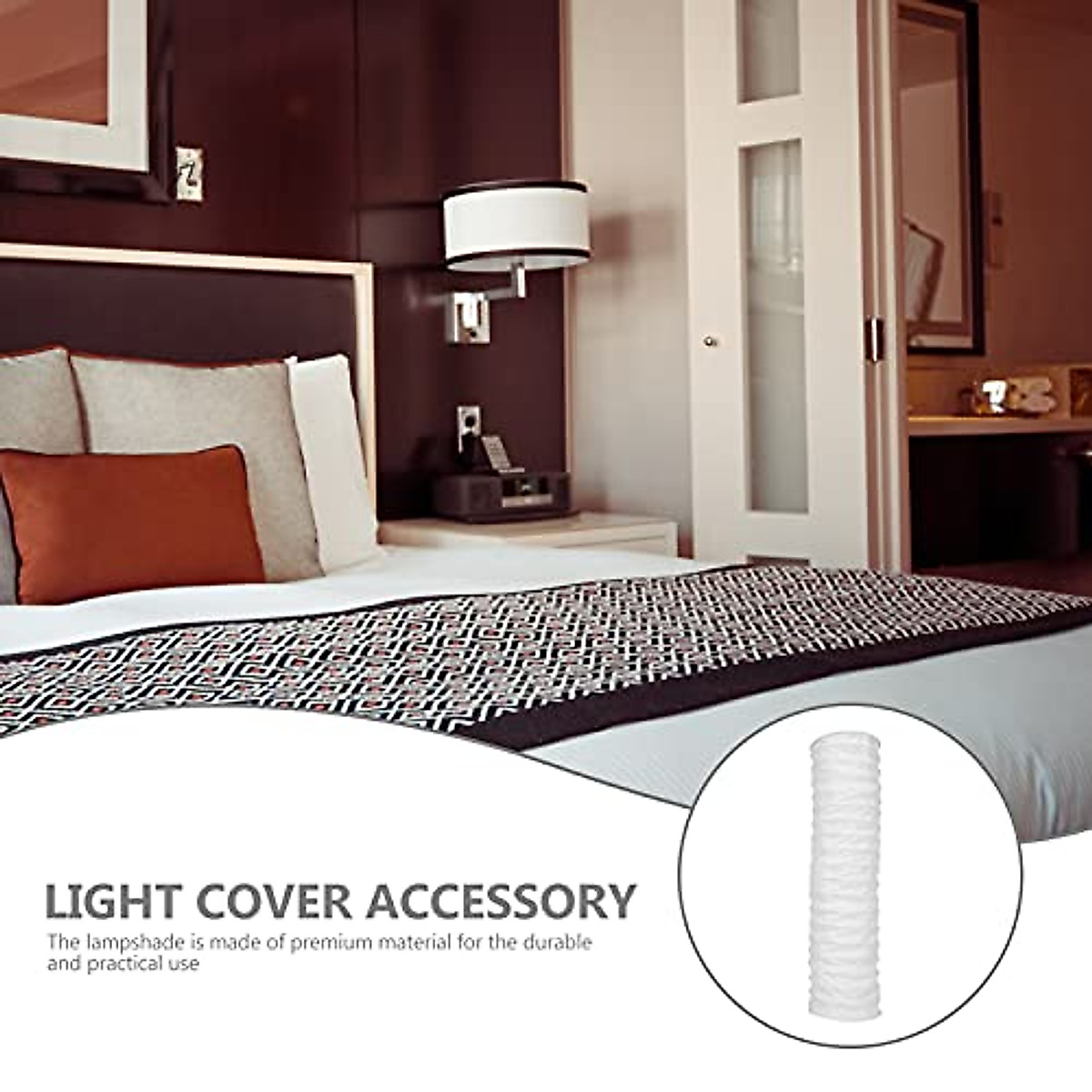 Uonlytech Paper Floor Lamp Shades Nordic Style Table Light Cover Barrel Chandelier Protector for Home Hotel Bedside Desk Wall Floor Lamp