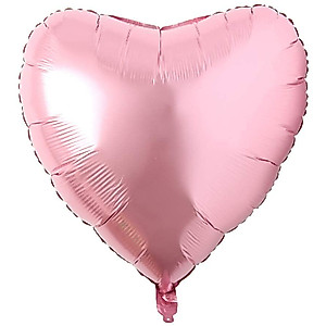 [10 Pack] Heart Shape Foil Balloons, 18" Mylar Balloons Aluminum Foil Decorations for Birthday Party/Wedding/Engagement Party/Celebration/Holiday/Show/Party Activities (Pink)