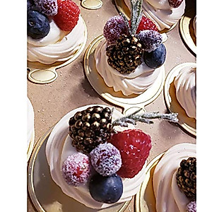 Poitemsic 3.15" Gold Disposable Mini Cake Boards Cardboard Cake Circles Base for Mousse Cupcake Dessert Displays Tray,100-Count