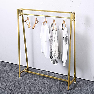 WJJAYY Moden Metal Clothes Rack with Clothing Hanging Rack Organizer for Laundry Drying Rack Display Racks Garment Racks,Gold