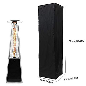 NewSoul Patio Heater Cover, Waterproof Heavy Duty Oxford Fabrics Garden Outdoor Pyramid Heater Furniture Protector Cover, 87x21x24inch