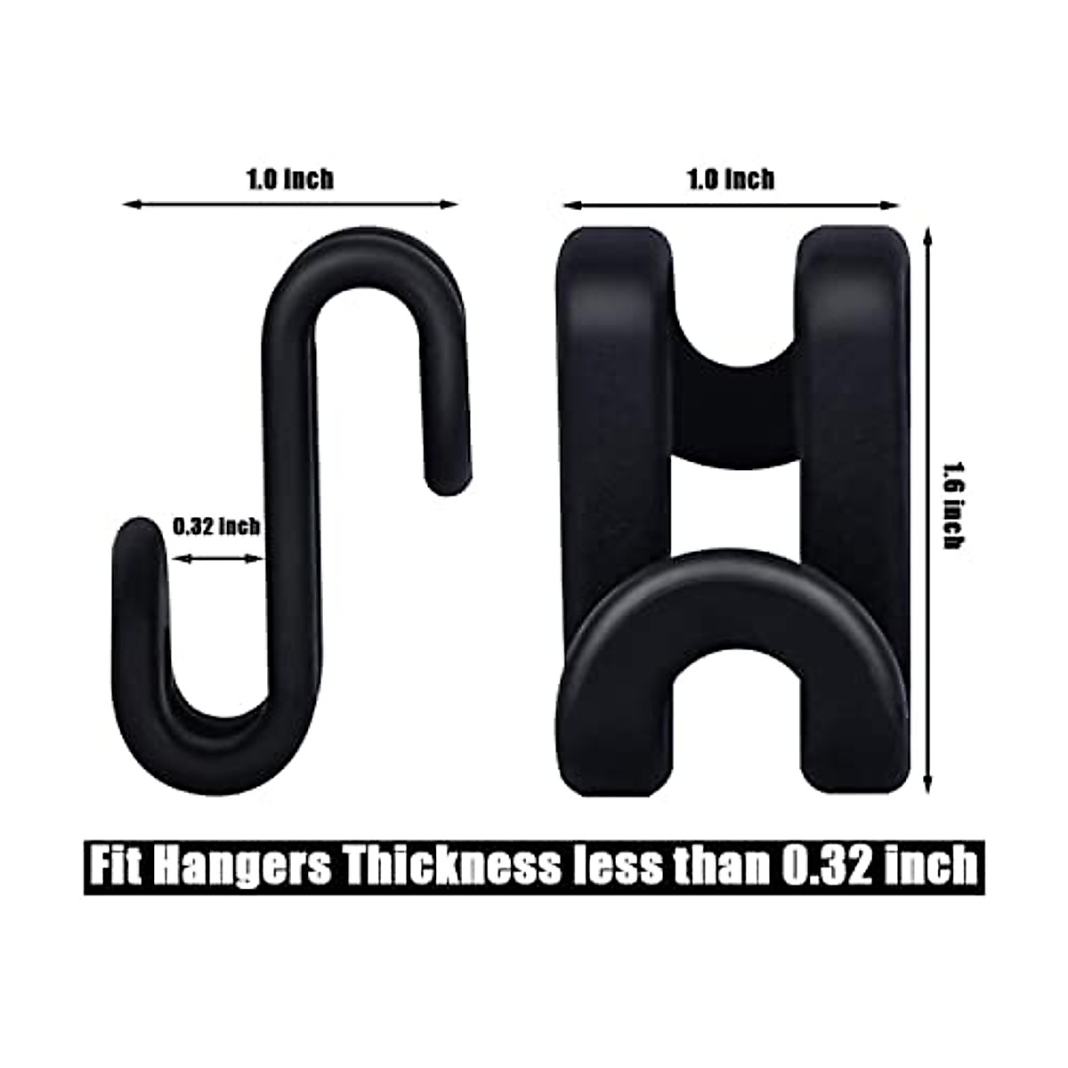 Clothes Hanger Connector Hooks, Cascading Hangers Hooks Space Saving for Clothes Hanger, Closet Organizer Space Savers 60 Pack