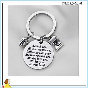 FEELMEM Baker Gift Culinary Student Gifts Culinary School Graduation Gift Behind You All Your Memories Before You All Your Dreams Keychain Baking Jewelry Bake Lover Gift Pastry Chef Gift