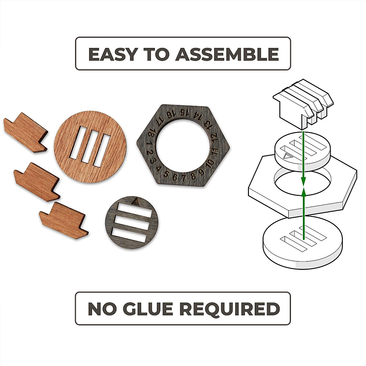 SMONEX Wooden Health Tracker 24 Pcs - Compatible with EU and US Gloomhaven Board Game and Frosthaven Board Game - Monster Stands Accessories