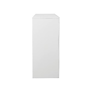 Holaki 45Inch LED Sideboard Buffet Cabinet with Drawer&2 Doors Storage Shelf,High Glossy Front Kitchen Sideboard,Buffet Table with Open Shelves,Display Cabinet,Entryway Modern Cupboard for Home(White)
