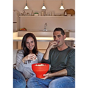 Lekue Microwave Popcorn Popper/ Popcorn Maker, Red