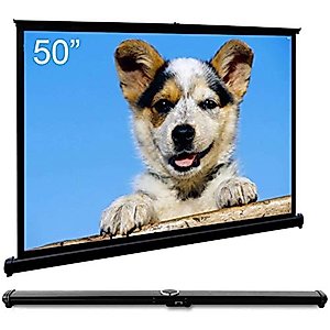 Cocar 50" Portable Projection Screen for Mini/Professional LED/LCD/DLP Projector Self Standing Pull-Out Style Indoor Outdoor Home Cinema Meeting - 4:3/16:9