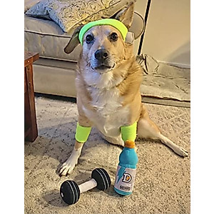 Nestpark Fitness Funny Dog Toys - Doggyade and Doggy Dumbbell Workout Parody Cute Dog Toys - 2 Pack (Workout Pack)