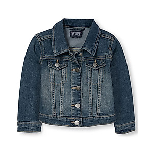 The Children's Place Baby Girls And Toddler Girls Basic Denim Jacket,China Blue,18-24MONTH