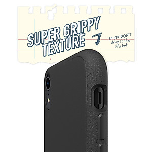 Smartish iPhone XR Slim Case - GripmunK [Lightweight + Protective] Thin Cover for Apple iPhone 10R (Silk) - Black Tie Affair
