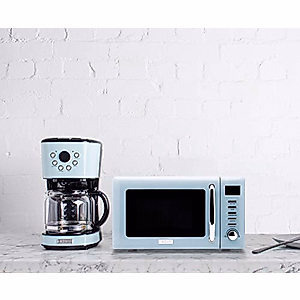HADEN 75032 Heritage Innovative 12 Cup Capacity Programmable Vintage Retro Home Countertop Coffee Maker Machine with Glass Carafe, Turquoise Blue