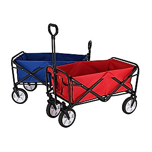 BHVXW Portable Utility Wagon Home Garden Wagon Cart with Storage Basket Folding Cart Camping Cart Outdoor Wagon 4 Wheels Beach Trolley (Color : White-Dinosaur Doodle4)