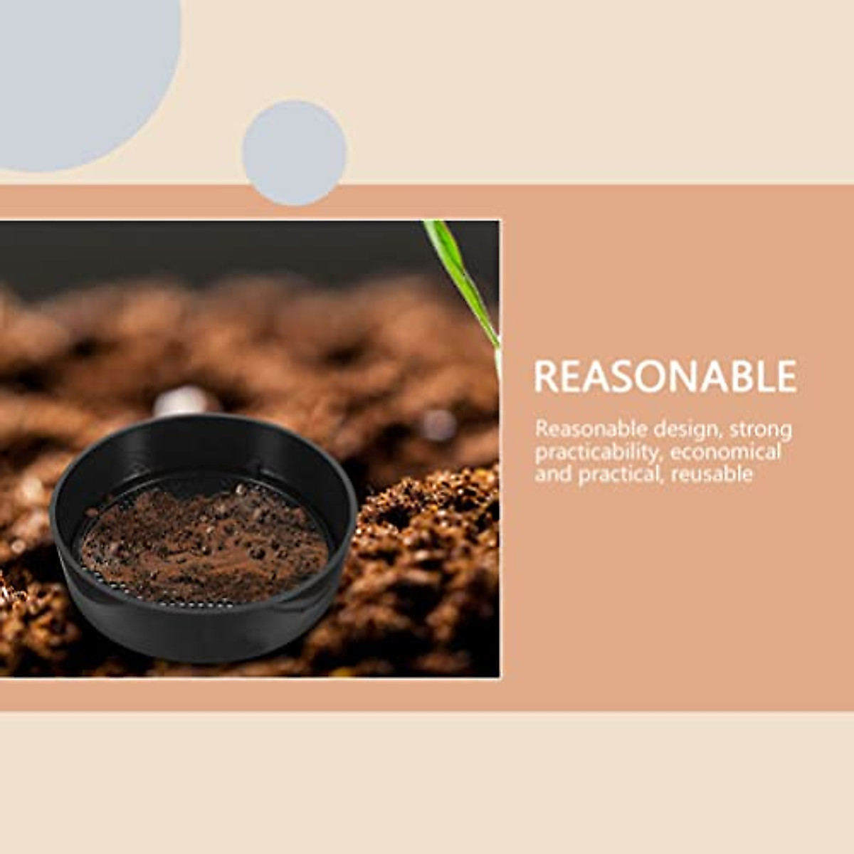 YARNOW 3 Sets Soil Sieve Set Mesh Sifting Pan Soil Sand Sieve Fine Mesh Strainer Gardening Tool Riddle Soil Sifter for Sand Rock Compost