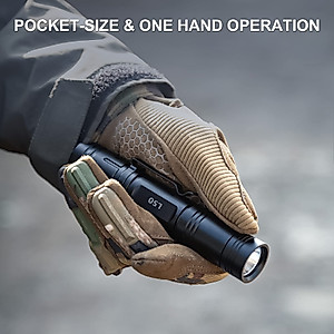 WUBEN L50 Rechargeable Flashlight, 1200 High Lumens Tactical Super Bright LED Flashlight, 5 Modes & IP68 Waterproof Pocket EDC Flash Light for Emergency, Rescue, Inspection, Repair