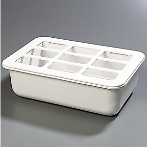 Carlisle FoodService Products CM104902 Coldmaster 6" Deep Insulated Food Pan with Organizer, Full-Size, White
