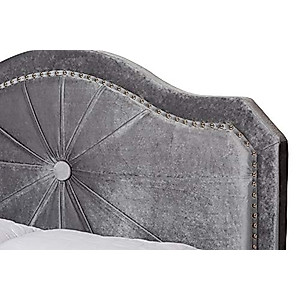 Baxton Studio Beds (Box Spring Required), Queen, Gray