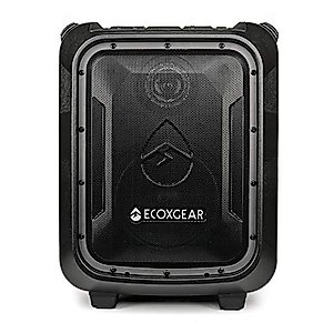 ECOXGEAR EcoBoulder+ GDI-EXBLD810 Rugged Waterproof Floating Portable Bluetooth Wireless 100 Watt Speaker and PA System (Gray)