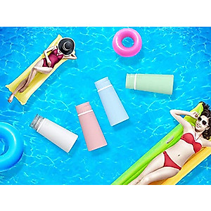 Valourgo Travel Bottles for Toiletries Tsa Approved Travel Size Containers BPA Free Leak Proof Travel Tubes Refillable Liquid Travel Accessories for Cosmetic Shampoo and Lotion Soap for travel, outdoor, GYM and household, Pink, White, Blue, Green