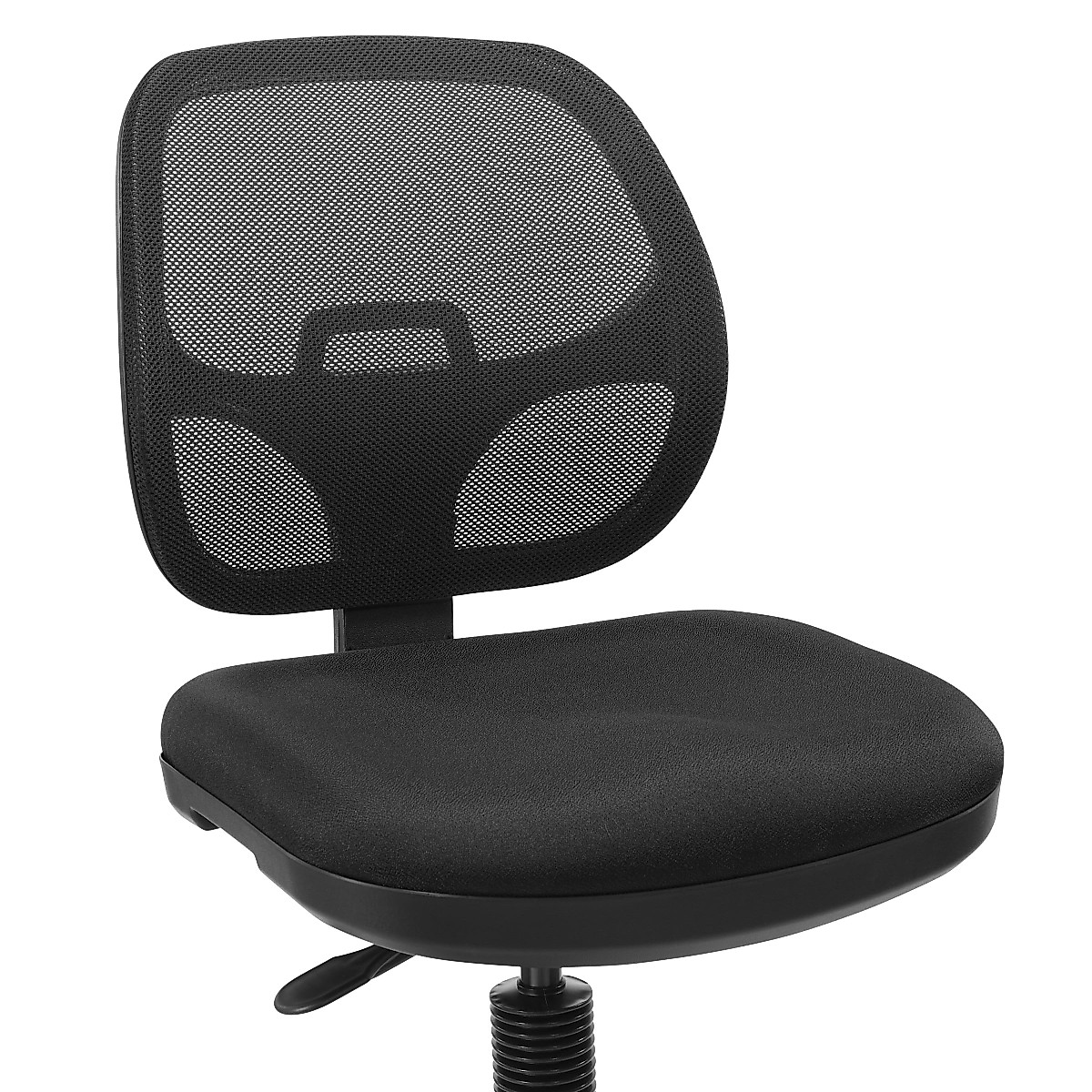 Office Star DC Series Deluxe Breathable Mesh Back Ergonomic Drafting Chair with Lumbar Support and Adjustable Footring, Black Fabric