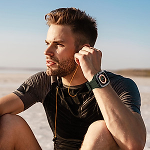 Bandiction Luxury Rugged Band with Case for Apple Watch Ultra 49mm, Protective Cover with Soft Silicone Replacement Strap