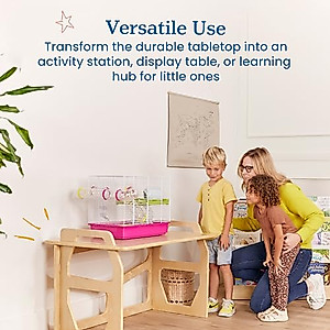 ECR4Kids StudyStation Desk, Kids Furniture, Natural