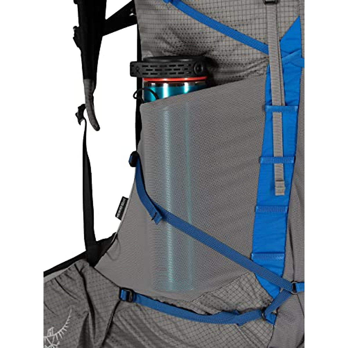 Osprey Exos Pro 55L Men's Backpacking Backpack, Dale Grey/Agam Blue, S/M