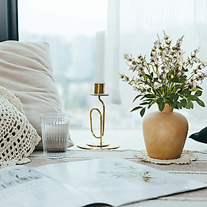 Houele - 6 Pcs Artificial White Flowers, Artificial Plants & Flowers, Long Stem Plastic Flowers for Home Hotel Office Wedding Party Garden Decor