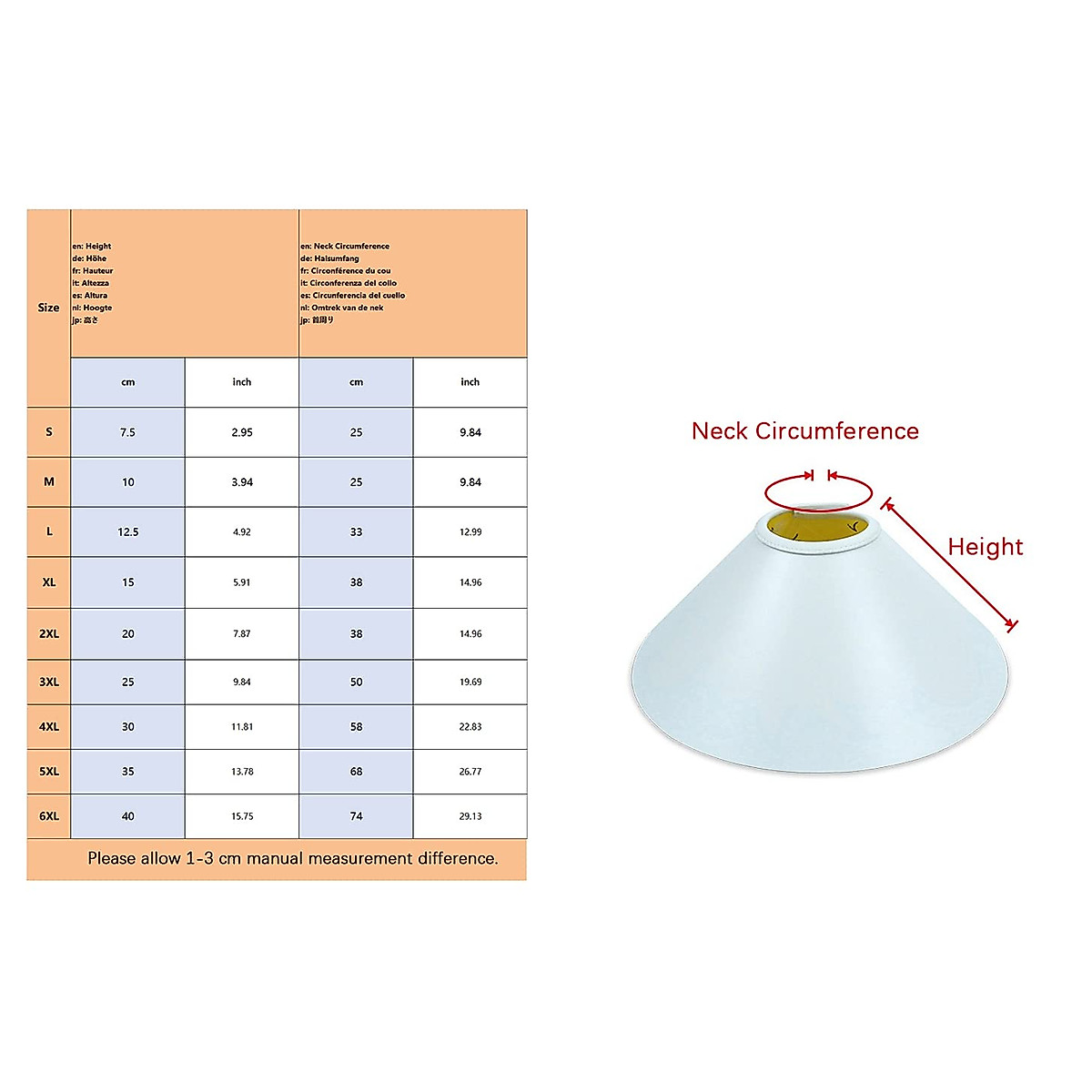 Clear Pet Recovery Collar Dog Cone Collar Cat After Surgery Protection Collar for Grooming Bathing Wound Healing Anti-Lick Adjustable Elizabethan Collar