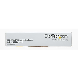StarTech.com USB 3.1 Type-C to Dual Link DVI-I Adapter - Digital Only - 2560 x 1600 - Active USB-C to DVI Video Adapter Converter (CDP2DVIDP), Space Gray