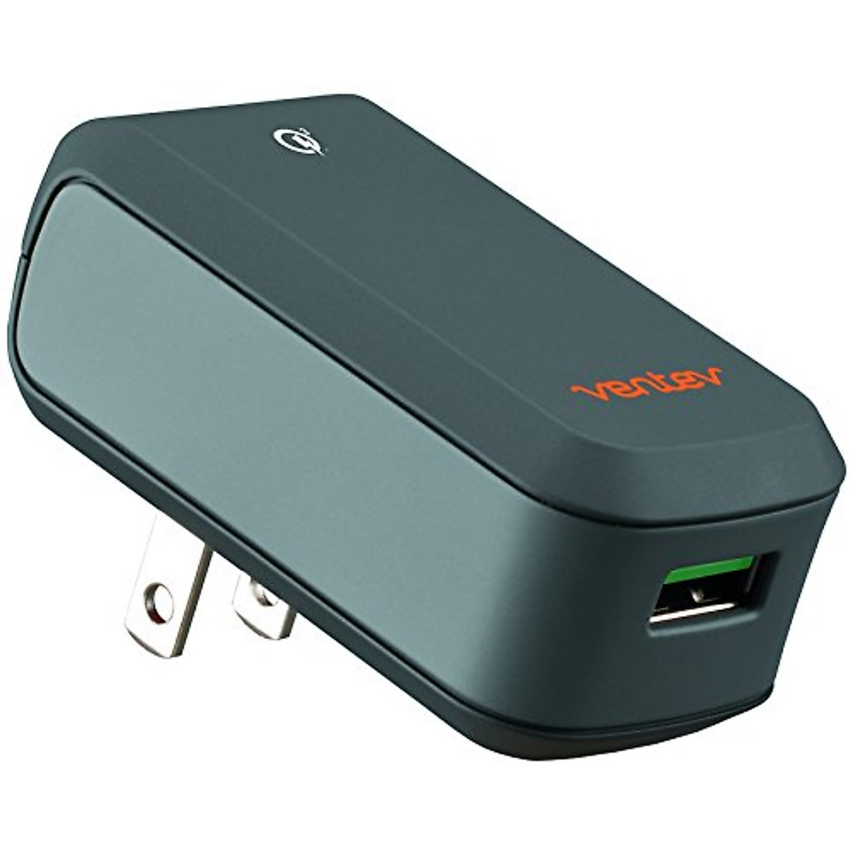 Ventev Wallport RQ1300 Wall Charger | Fast Charging, Qualcomm Quick Charge 3.0 Universally Compatible with Mobile Devices | Mfi Certified, Folding AC Prongs, Designed for Cases