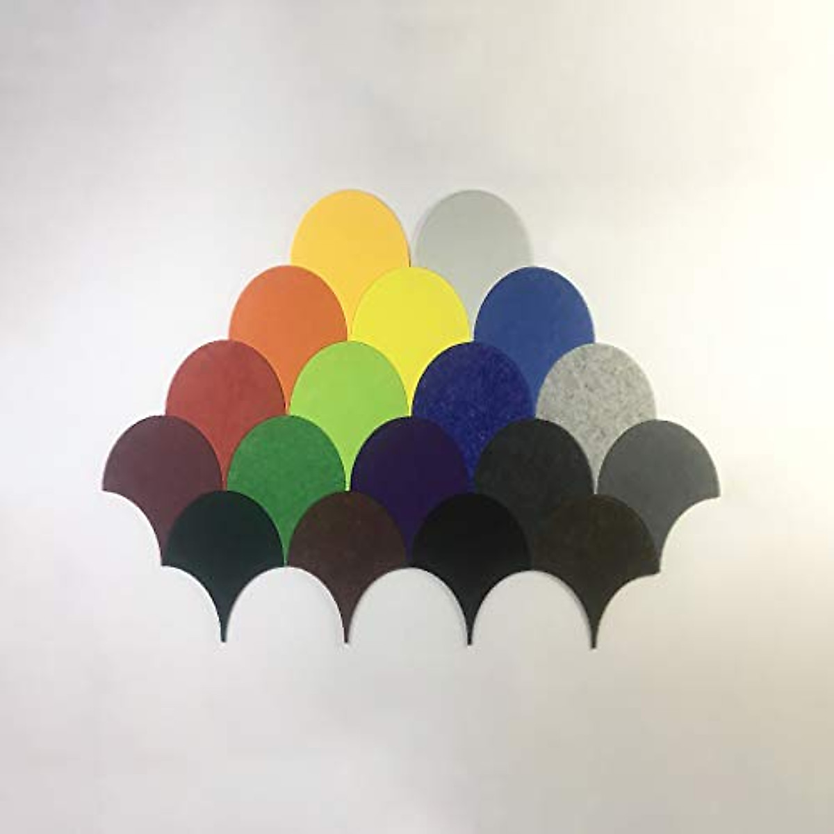 Fan-Shaped Felt Board, 3D Three-Dimensional Wall Stickers, Ginkgo self-Adhesive Creative TV Background Wall, Message Board