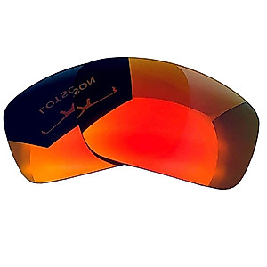 LOTSON Replacement for Fire Red Polarized Lenses Oakley Scalpel Sunglasses