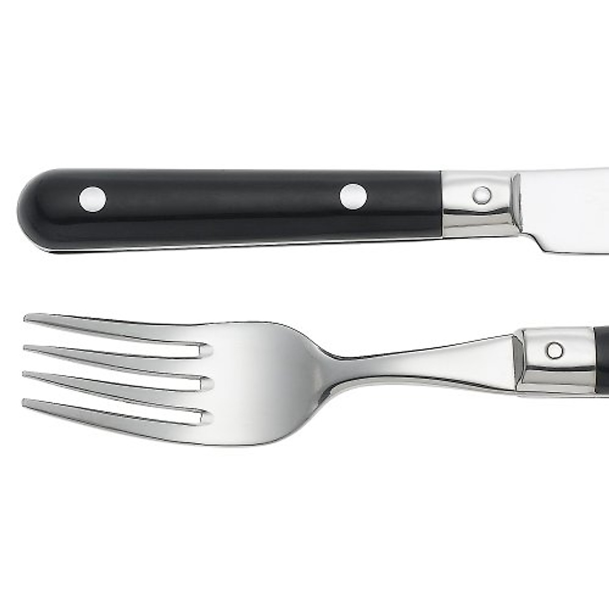 Ginkgo International Le Prix 20-Piece Stainless Steel Flatware Place Setting, Black, Service for 4