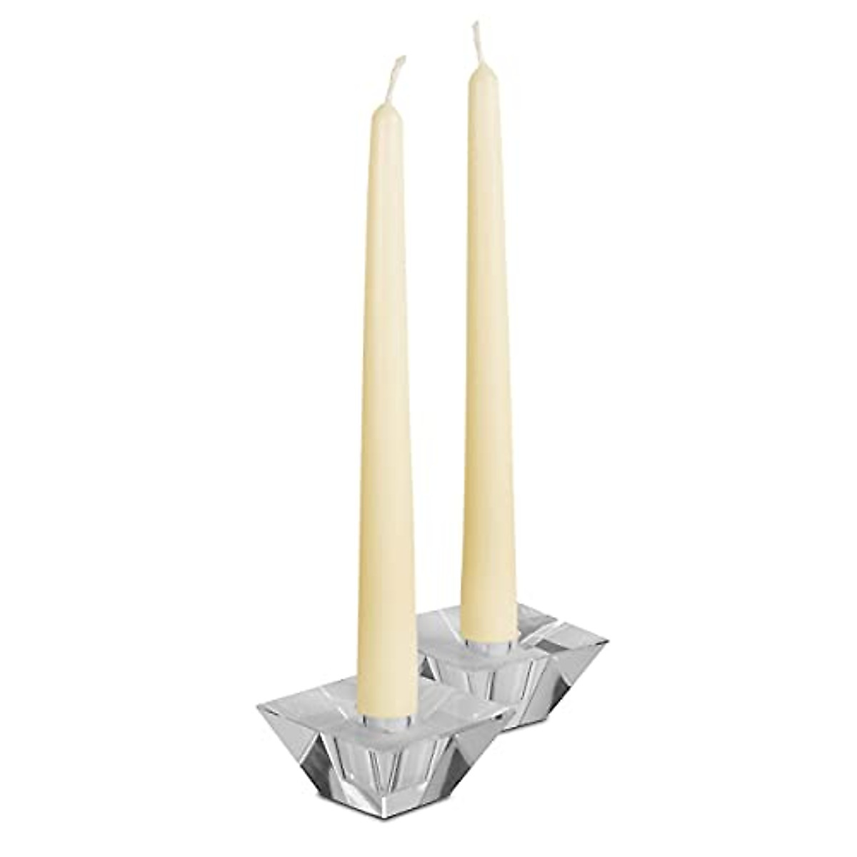 12 Pack Tall Taper Candles - 12 Inch Woolwhite Dripless, Unscented Dinner Candle - Paraffin Wax with Cotton Wicks - 10 Hour Burn Time