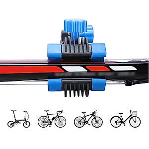 DOONARCES Wall Mount Bicycle Repair Stand Foldable Heavy Duty Bike Repair Rack Clamp Steel Bicycle Rack Maintenance Workstand, Load 45lbs, Blue+Black