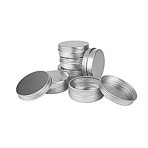 Ciieeo Container with Lid 24pcs Containers with Lids Cream Jars with Lids Empty Tin Cans Tin Cans with Lids Balm Tin Container Screw Tin Cans Empty Cream Jar Metal Tin Container Balsam