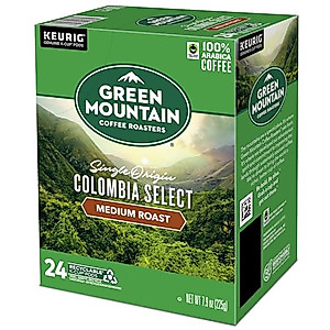 Green Mountain Coffee Roasters Colombia Select Coffee, Keurig Single-Serve K-Cup Pods, Medium Roast Coffee, 96 Count (4 Packs of 24)