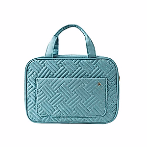 Lovskoo Toiletry Bag for Women, Hanging Makeup Bag with Hook, Travel Organizer, Dorm Room Essentials, Waterproof Storage Containers, Moving Supplies, Space Saver Bags, Best Gifts for Men (Green)